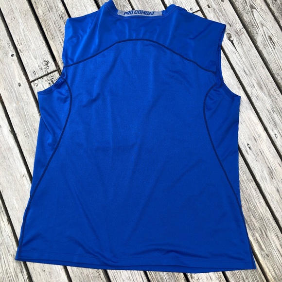 Nike | Shirts | Nike Pro Combat Dri Fit Fitted Sl Xxl Blue | Poshmark